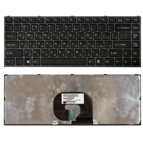 Клавиатура для ноутбука Sony Vaio VPCY11S1E/S черная с черной рамкой