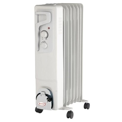 Масляный радиатор "Умница" ОМ-7с-1,5кВт без вентилятора, серый цвет.