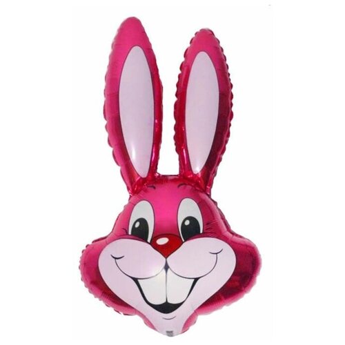 Шар фольгированный 24" "Кролик", цвет малиновый