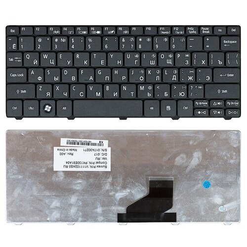 Клавиатура для ноутбука Acer Aspire One AOD255 черная