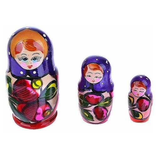 Матрешка RNToys 3 в 1 расписная (Д-082)