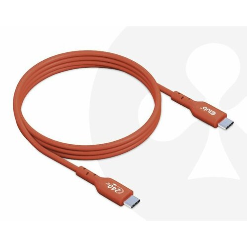 Кабель CLUB 3D CAC-1511 USB-C / USB-C (M/M), двунаправленный, USB2 Type-C, PD, 1 метр, для ПК, смартфона, цвет красный (CAC-1511)