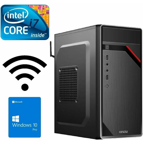 Системный блок Intel core i7-3770, 3.4 ГГц, RAM 8Gb, SSD 240Gb, Windows 10Pro, Wi-Fi офисный, для работы, для учебы, для дома