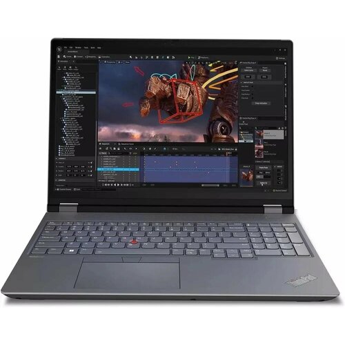 LENOVO Ноутбук Lenovo ThinkPad P16 G2 Core i7 13700HX 16Gb SSD1Tb NVIDIA RTX A1000 6Gb 16" IPS WUXGA (1920x1200) Windows 11 Professional 64 black WiFi BT Cam (21FBA06GCD) 21FBA06GCD