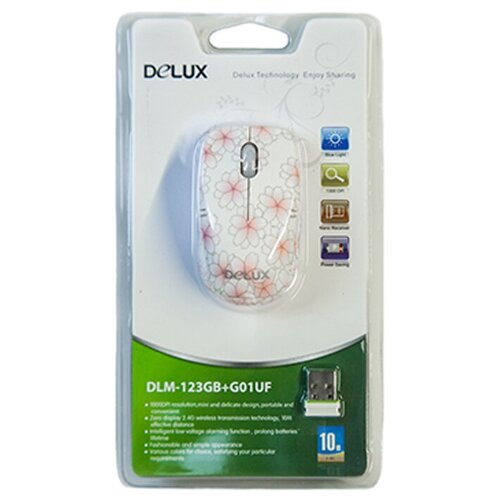 Мышь Delux DLM-123GB, розовый