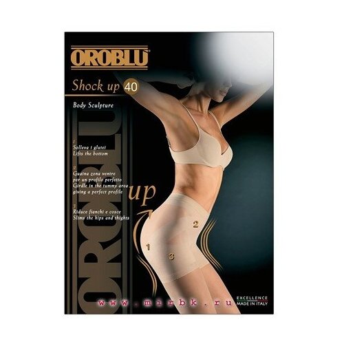 Колготки Oroblu Shock Up, 40 den, размер 4, бесцветный, коричневый