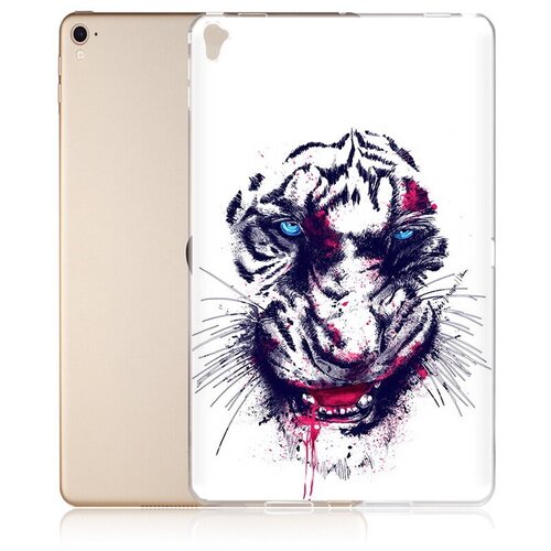 Чехол задняя-панель-накладка-бампер MyPads безумный тигр для iPad Pro 2 10.5 A1701/A1709/iPad Air 3 (2019) противоударный