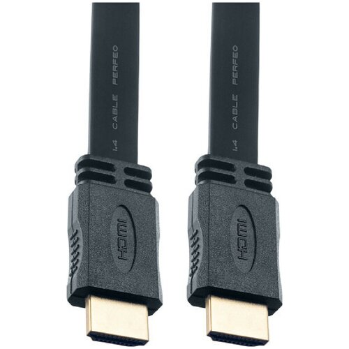 PERFEO Кабель HDMI A вилка - HDMI A вилка, плоский, 1.4, длина 2 метра (H1302)