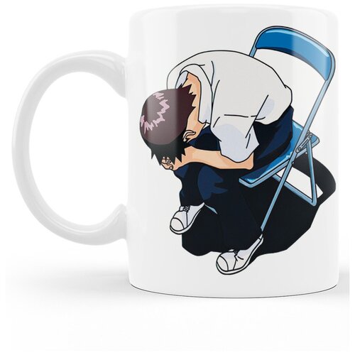 Кружка с принтом Евангелион Neon Genesis Evangelion аниме Посуда для кофе для чая Подарок
