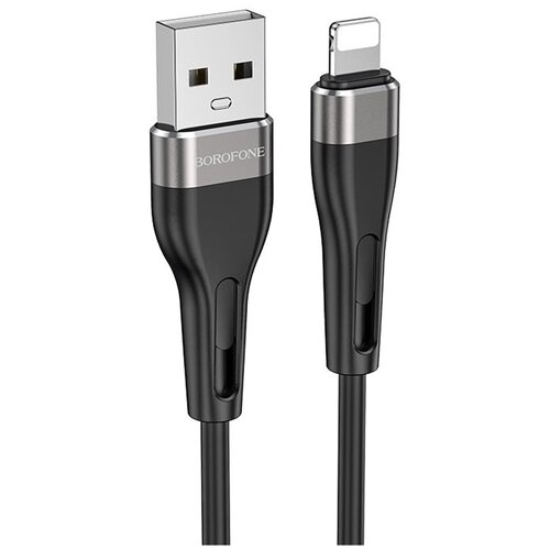 Кабель USB Lightning 8Pin BOROFONE BX46 Rush silicone 2.4A 1м черный