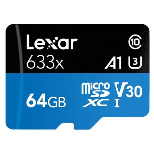 Карта памяти LEXAR 633x Micro SD, класс 10 UHS-1 U3 V30 A1 64 ГБ