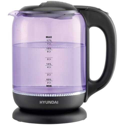 Чайник электрический, чайник электрический Hyundai, чайник объемом 1.8л, чайник фиолетовый