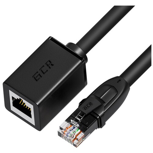 GCR Удлинитель патч-корда прямой 2.0m, UTP медь, кат.6, 24 AWG, ethernet high speed 10 Гбит/с, RJ45, T568B