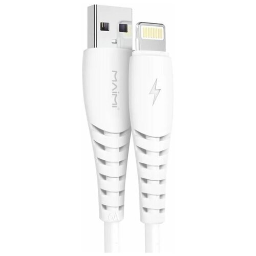 Кабель для зарядки Apple Iphone / для айфона / Ipad / AirPods MAIMI X39 USB - Lightning, 6A, 1 м, белый