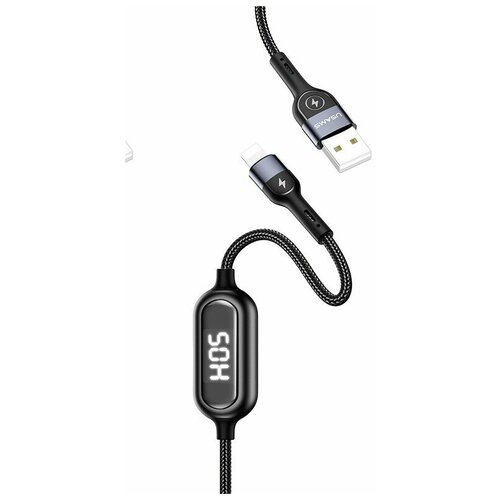 Кабель USB Lightning 8Pin USAMS US-SJ423 U48 Time Setting Digital Display 1.2м черный