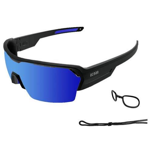 Солнцезащитные очки OCEAN OCEAN Race Matt Black / Revo Blue Polarized lenses, черный