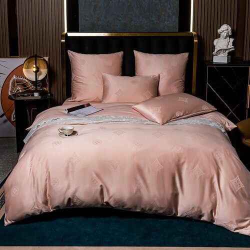 Комплект постельного белья ситрейд Сатин Жаккард GC001, 1,5 спальный, простыня 180x230 см, наволочки 50x70, светло-розовый