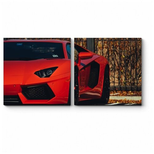 Модульная картина Красный Lamborghini Aventador 170x85