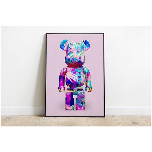 Плакат "Bearbrick " / Формат А4 (21х30 см) / Постер для интерьера