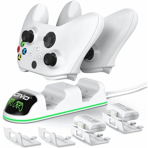 Зарядная станция Xbox Series S/X - Xbox One OIVO Charging Dock +2 шт аккумулятора АКБ 1300mAh (IV-X131W) белый