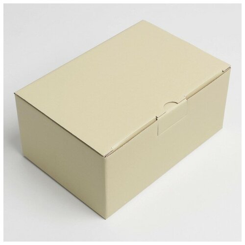 Дарите Счастье Коробка складная «Бежевая», 22 х 15 х 10 см