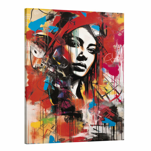 Интерьерная картина 50х70 "Граффити: грация улиц"