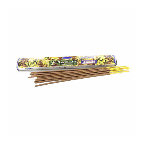 CINNAMON VANILLA, Satya (Благовония корица И ваниль, Сатья), шестигранник, 20 палочек.