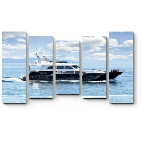 Модульная картина Роскошная яхта бороздит просторы океана 160x96