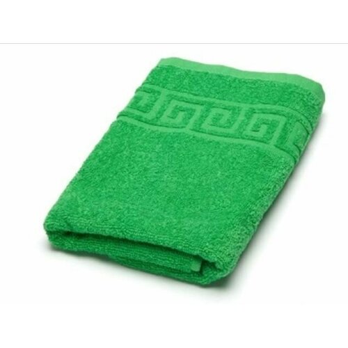 Махровое гладкокрашеное полотенце 40*70 см 380 г/м2 (Ярко-зеленый)