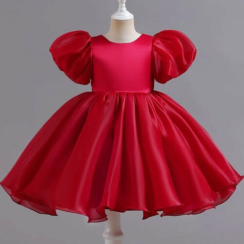 Платье, размер 130, бордовый