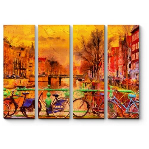 Модульная картина Амстердам глазами импрессионистов 100x75