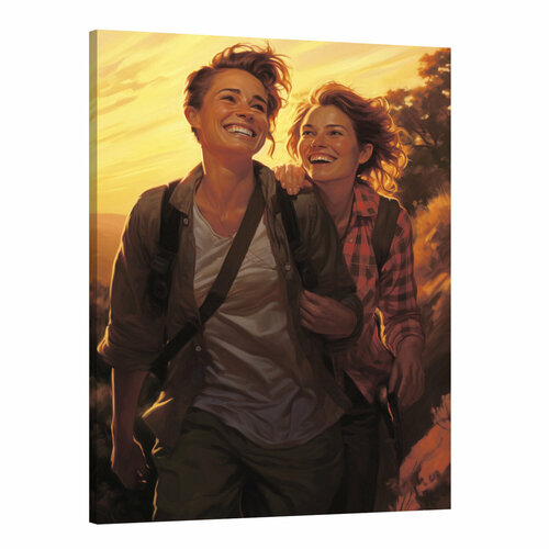 Интерьерная картина 50х70 "Дружеское счастье"