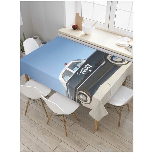 Скатерть прямоугольная JoyArty на кухонный стол "Фото машины" из оксфорда, 180x145 см