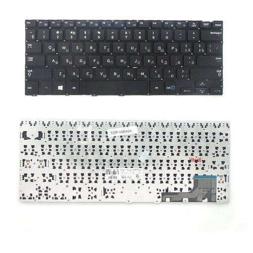 Клавиатура для ноутбука Samsung NP915S3, 905S3G, NP905S3G, NP915S3G, NP910S3G Series. Плоский Enter. Черная, без рамки. PN: BA59-03783C