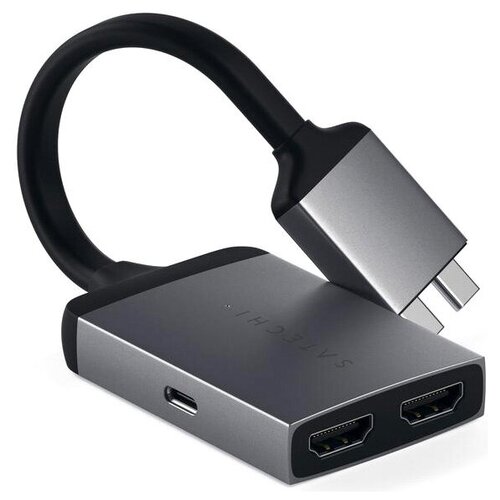 Адаптер Satechi USB-C Dual HDMI Adapter, Space Gray [ST-TCDHAM]