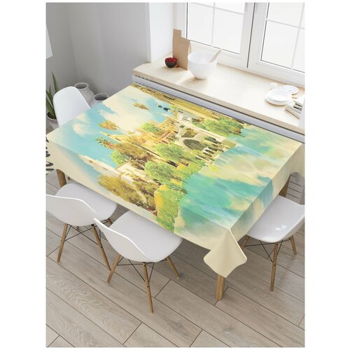 Скатерть прямоугольная JoyArty на кухонный стол "Панорама Сан-Диего" из оксфорда, 120x145 см