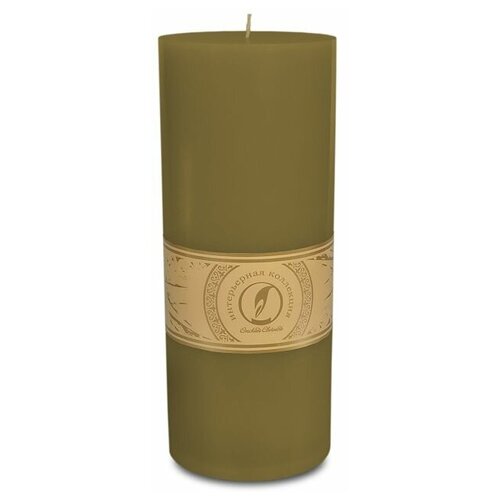 Омский Свечной Декоративная свеча Ливорно 255*100 мм оливковая 181527