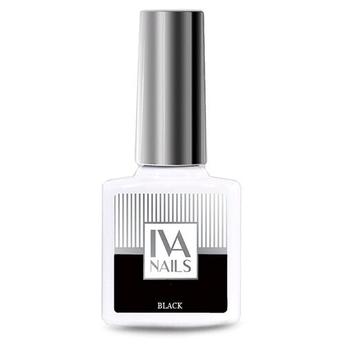 IVA Nails Гель-лак Black/White, 8 мл, black