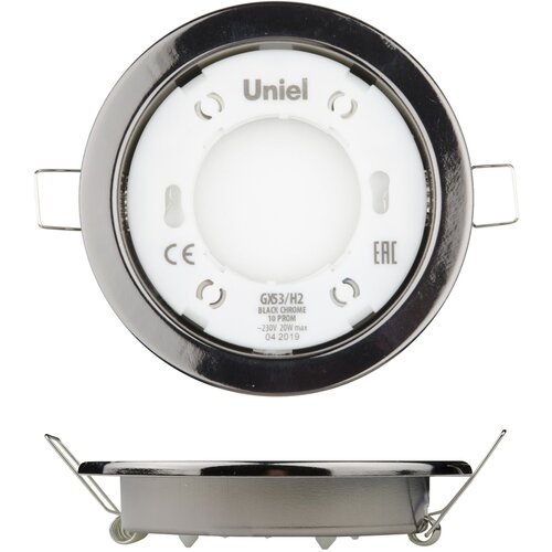 Встраиваемый светильник без лампы UL-00005055 GX53/H2 Black Chrome 10 Prom 230V IP20 круглый серебро