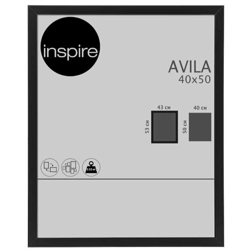 Рамка Inspire Avila 40x50 см мдф цвет черный, 1 шт