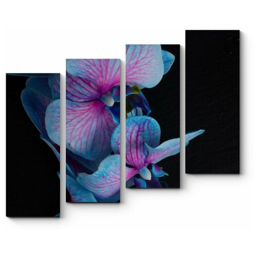 Модульная картина Голубая орхидея90x78