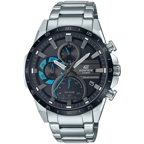 Наручные часы CASIO Edifice, голубой, серебряный