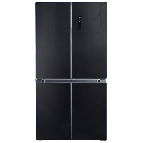Холодильник Ginzzu NFK-575 Black glass, черный