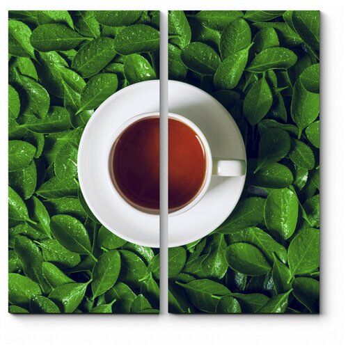 Модульная картина Зеленый чай70x70