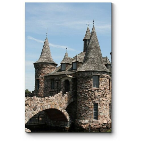 Модульная картина Каменный замок со рвом и мостом 70x105