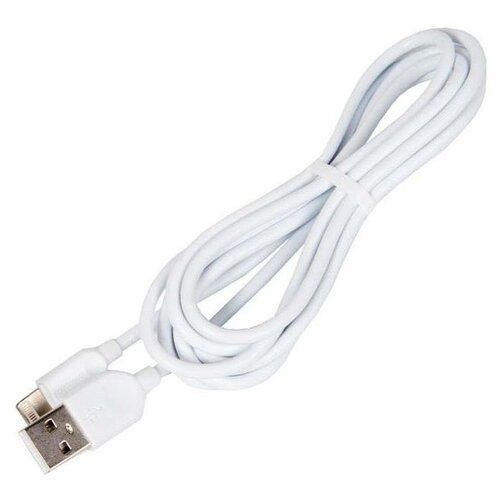 Кабель зарядки и синхронизации данных USB BOROFONE BX14 для Lightning, 2.4A, длина 2 м, белый, 6957531090007