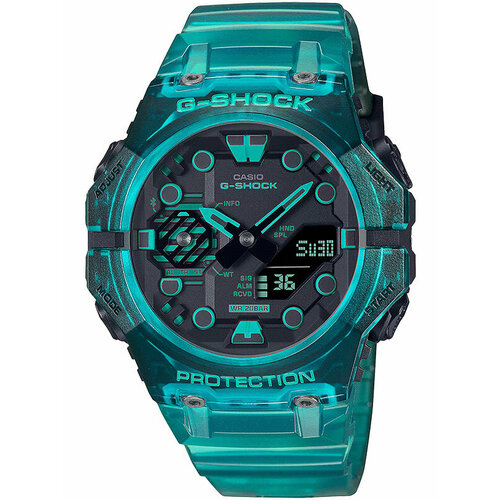 Наручные часы CASIO G-Shock, бесцветный, бирюзовый