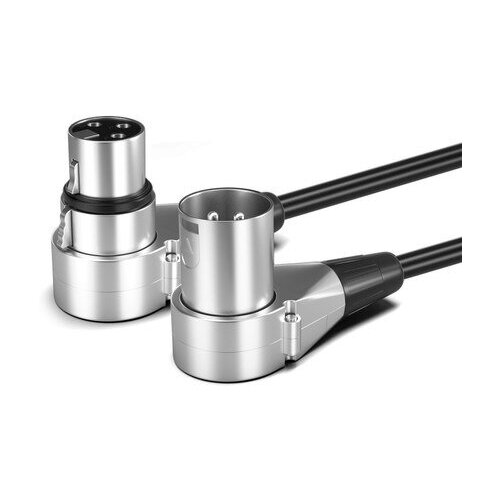 Кабель угловой XLR(M) - угловой XLR(F), серебряные разъемы, 2m