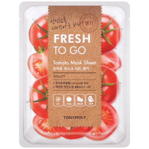 TONY MOLY Fresh To Go Tomato Mask Sheet Витаминизирующая маска с томатом, 22 г, 22 мл