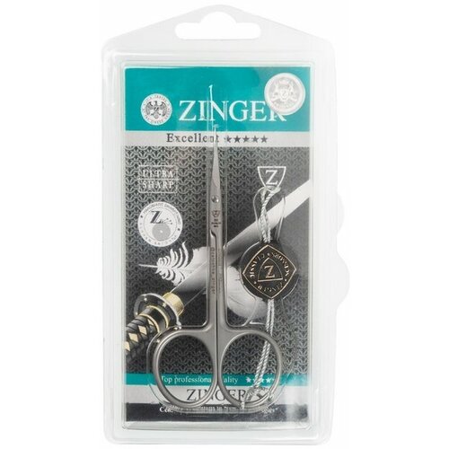 Профессиональные тонкие ножницы для кутикулы Zinger 355 (ручная заточка)